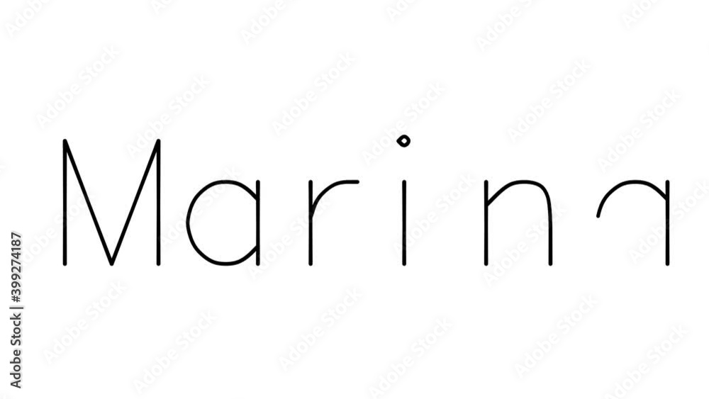 Marina Handwritten Text Animation in Various Sans-Serif Fonts and ...
