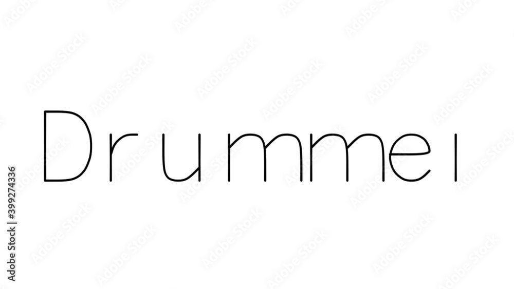 Drummer Handwritten Text Animation in Various Sans-Serif Fonts and ...
