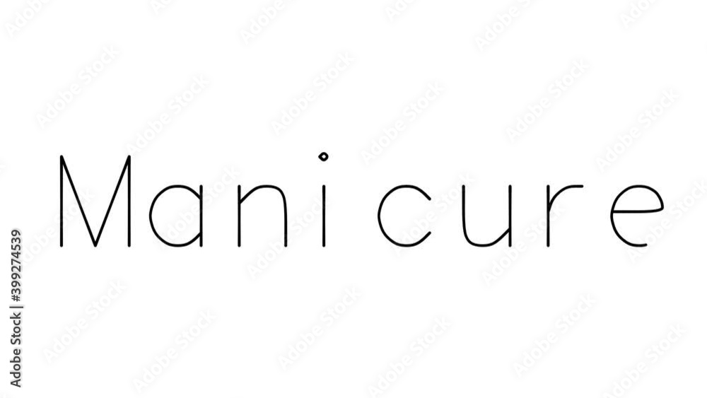 Manicure Handwritten Text Animation in Various Sans-Serif Fonts and ...