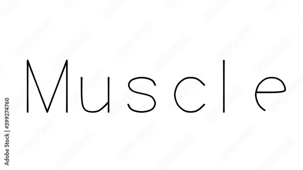 Muscle Handwritten Text Animation in Various Sans-Serif Fonts and ...