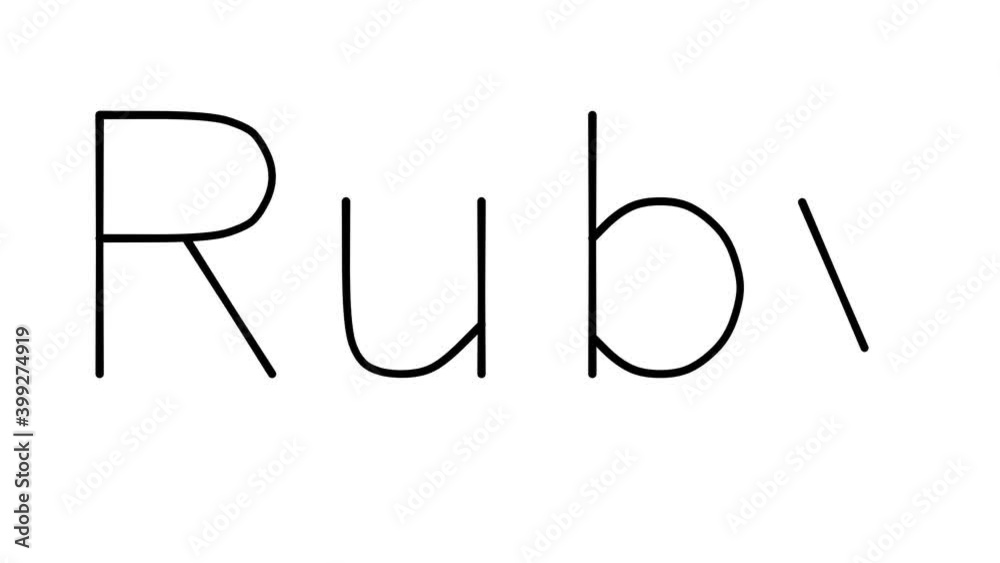 Ruby Handwritten Text Animation in Various Sans-Serif Fonts and Weights ...