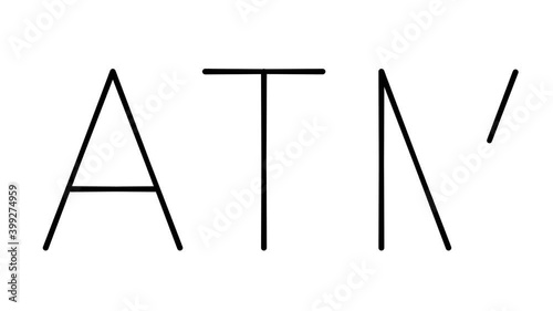 ATM Handwritten Text Animation in Various Sans-Serif Fonts and Weights ...