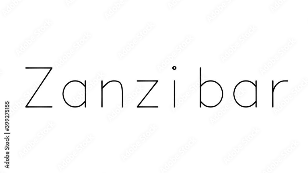 Zanzibar Handwritten Text Animation in Various Sans-Serif Fonts and ...
