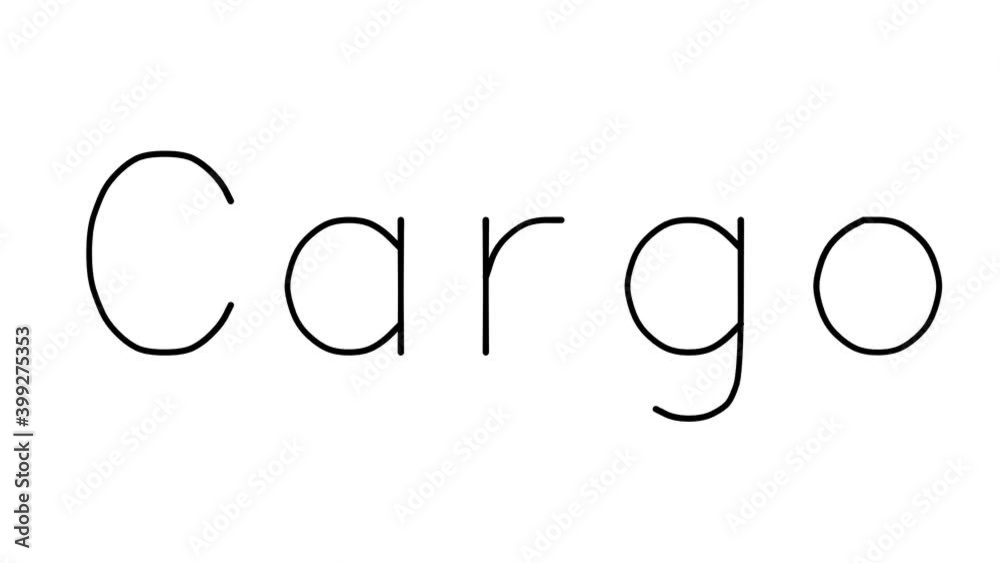 Cargo Handwritten Text Animation in Various Sans-Serif Fonts and ...