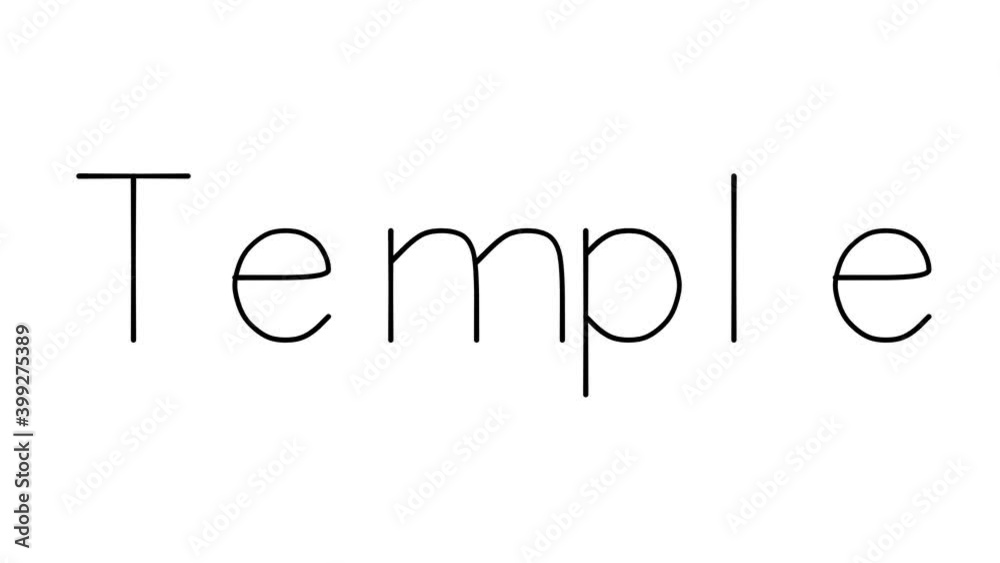Temple Handwritten Text Animation in Various Sans-Serif Fonts and ...