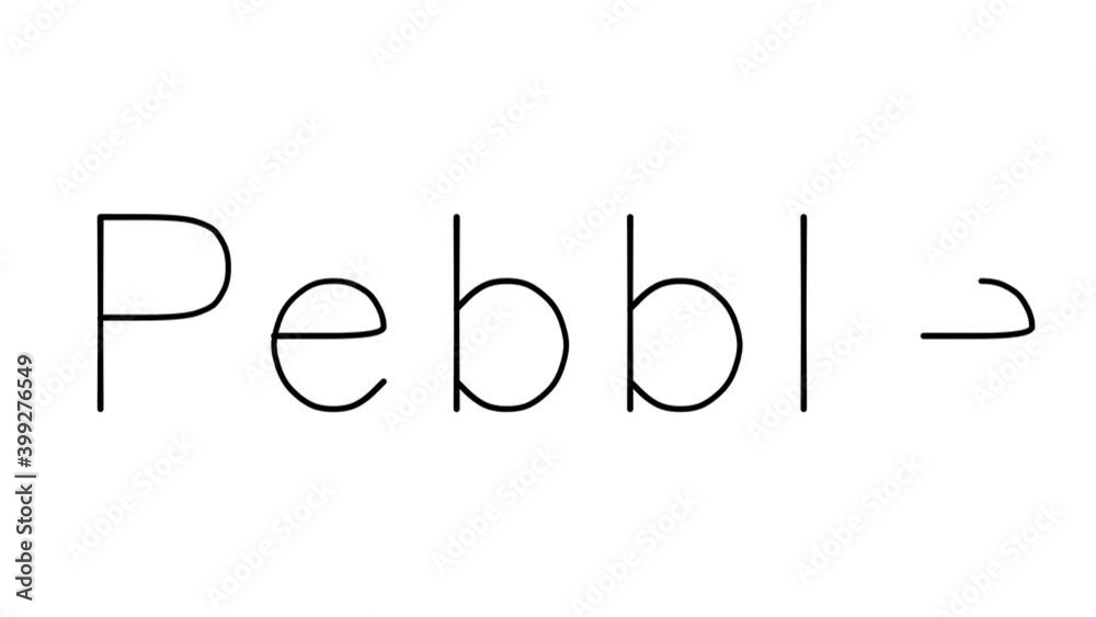 Pebble Handwritten Text Animation in Various Sans-Serif Fonts and ...