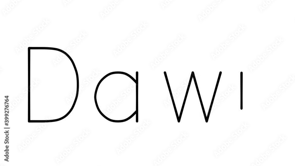 Dawn Handwritten Text Animation in Various Sans-Serif Fonts and Weights ...