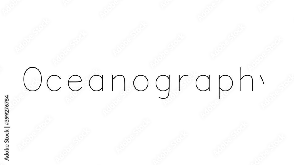 Oceanography Handwritten Text Animation in Various Sans-Serif Fonts and ...