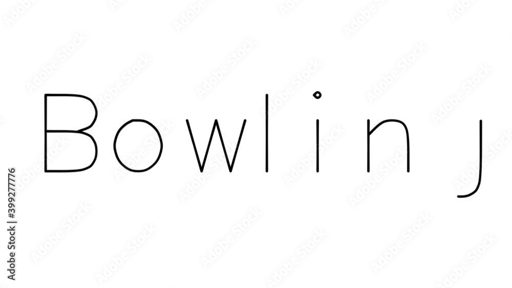 Bowling Handwritten Text Animation in Various Sans-Serif Fonts and ...