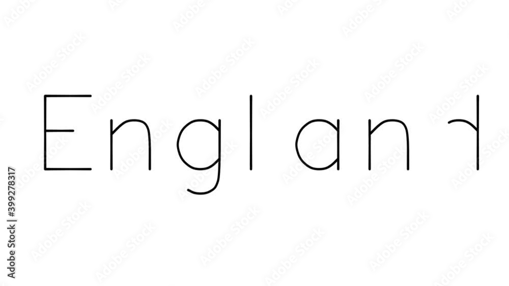 England Handwritten Text Animation in Various Sans-Serif Fonts and ...