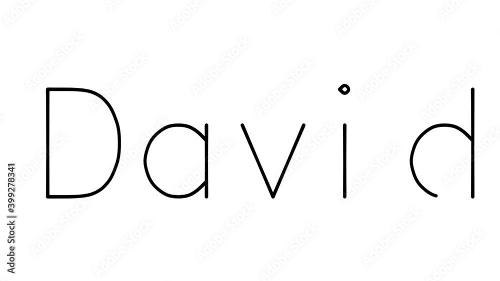 David Handwritten Text Animation in Various Sans-Serif Fonts and ...