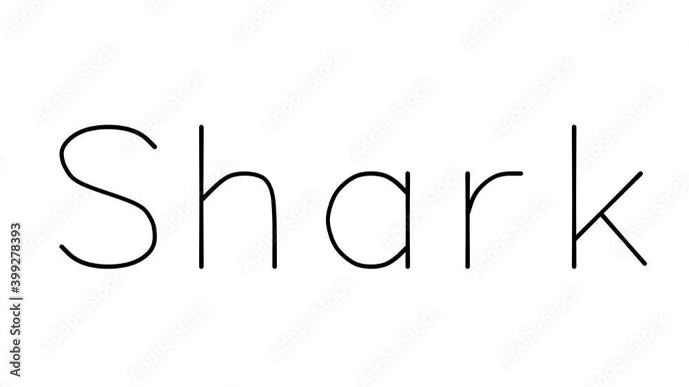 Shark Handwritten Text Animation in Various Sans-Serif Fonts and ...