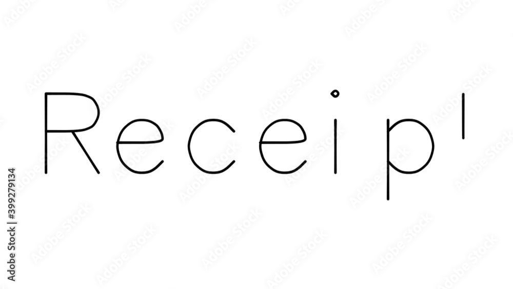 Receipt Handwritten Text Animation in Various Sans-Serif Fonts and ...