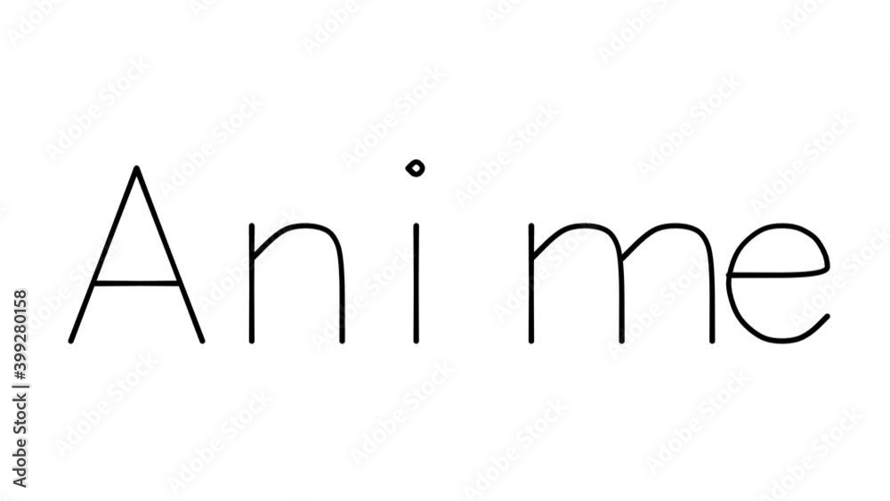 Anime Handwritten Text Animation in Various Sans-Serif Fonts and ...