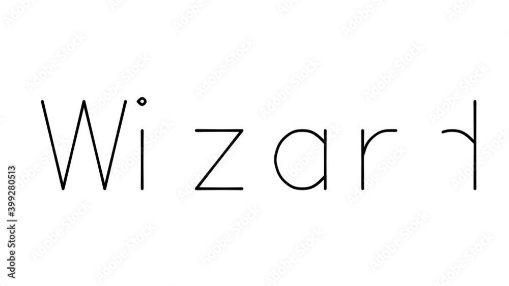 Wizard Handwritten Text Animation in Various Sans-Serif Fonts and ...