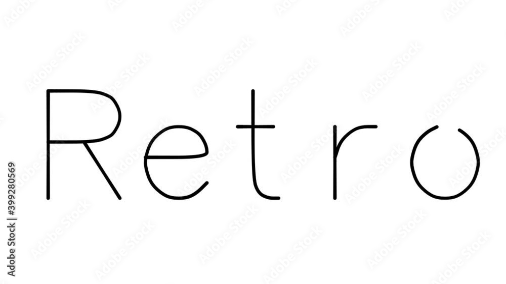 Retro Handwritten Text Animation in Various Sans-Serif Fonts and ...