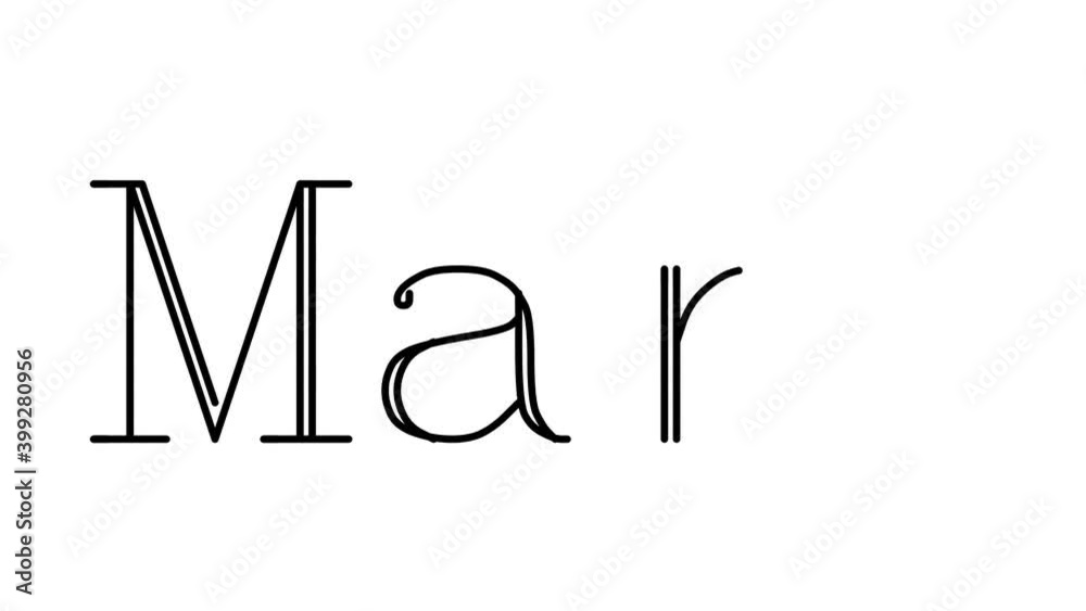 Mare Animated Handwriting Text in Serif Fonts and Weights Stock Video ...