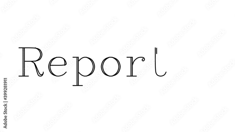 Reporter Animated Handwriting Text in Serif Fonts and Weights Stock ...