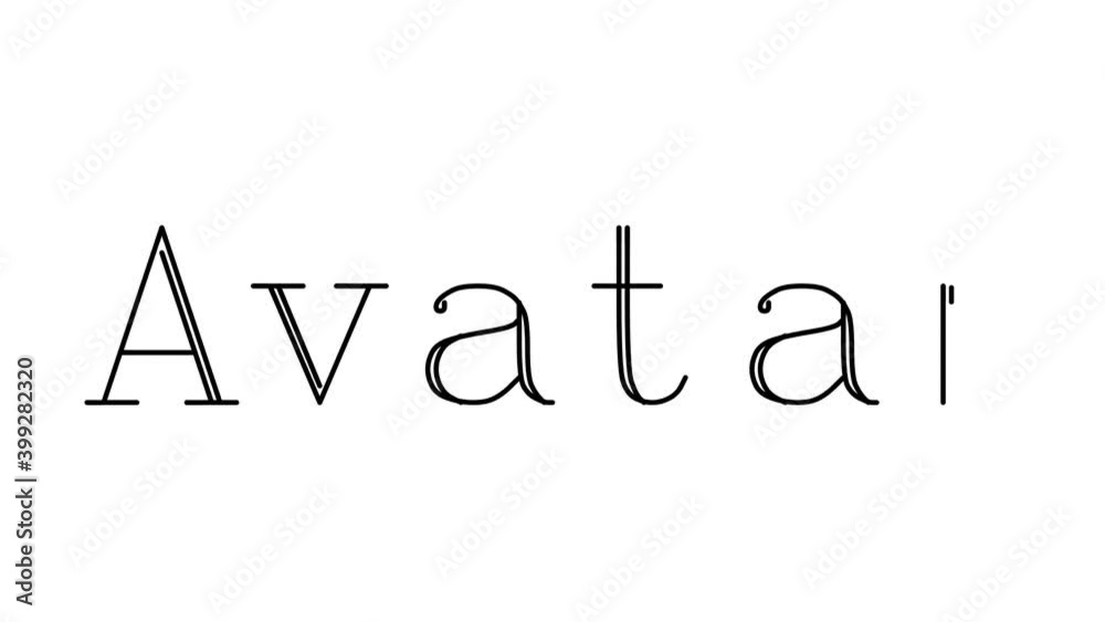 Avatar Animated Handwriting Text in Serif Fonts and Weights Stock Video ...