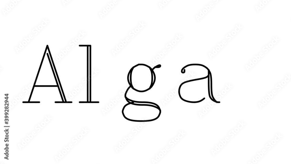 Algae Animated Handwriting Text in Serif Fonts and Weights vídeo do ...