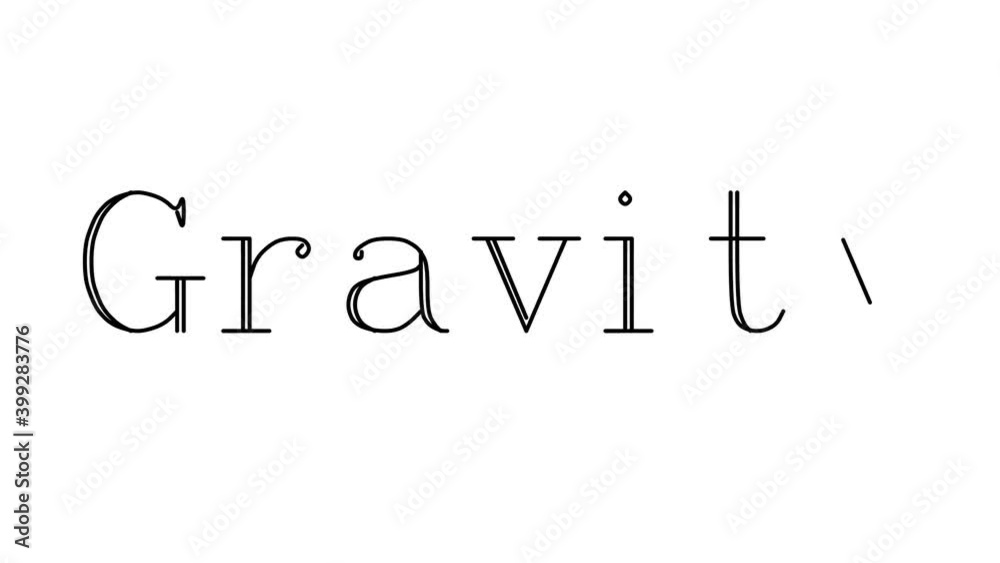 Vidéo Stock Gravity Animated Handwriting Text in Serif Fonts and ...