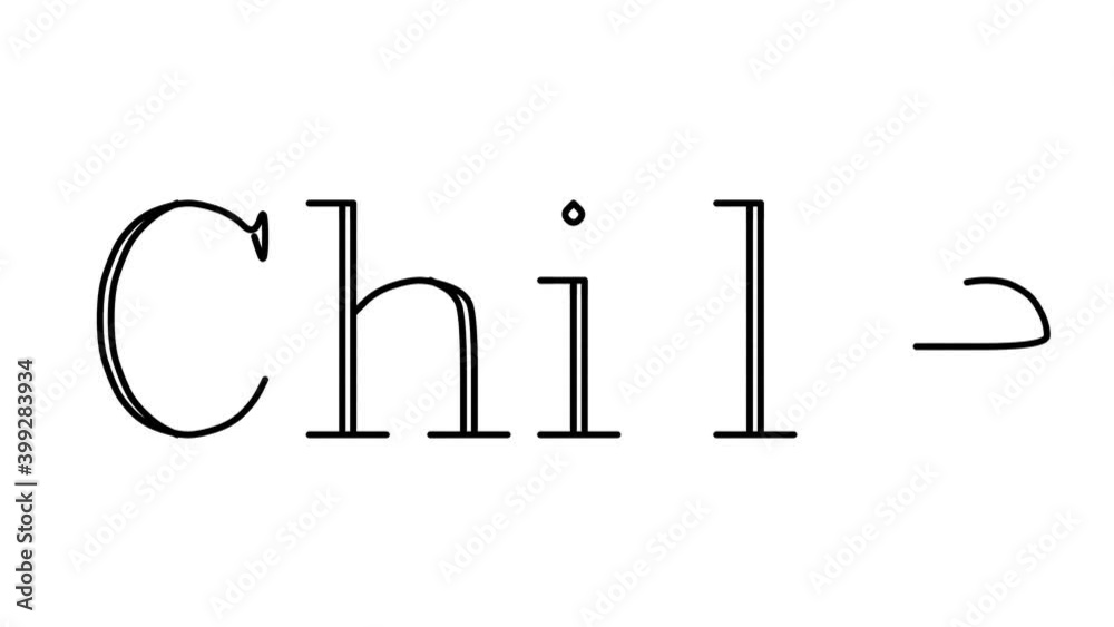 Chile Animated Handwriting Text in Serif Fonts and Weights vídeo de ...