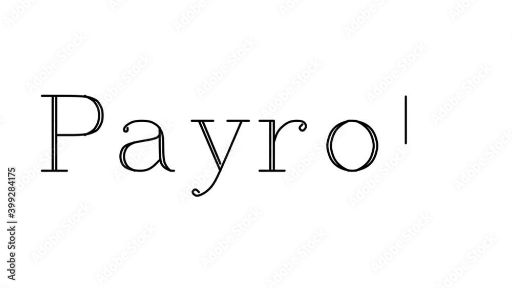 Payroll Animated Handwriting Text in Serif Fonts and Weights Stock ...