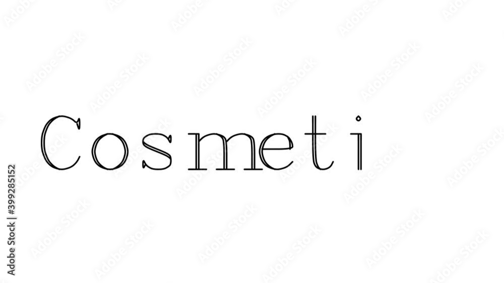 Cosmetics Animated Handwriting Text in Serif Fonts and Weights vídeo do ...