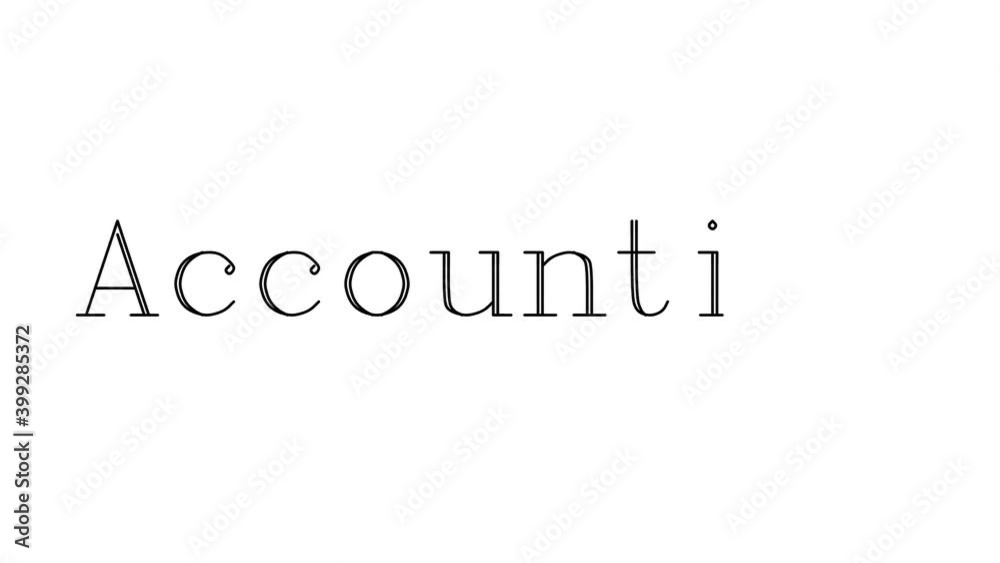 Accounting Animated Handwriting Text in Serif Fonts and Weights Stock ...