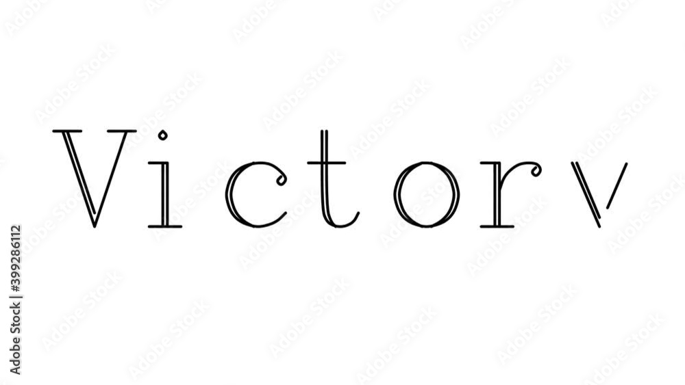 Victory Animated Handwriting Text in Serif Fonts and Weights vídeo de ...