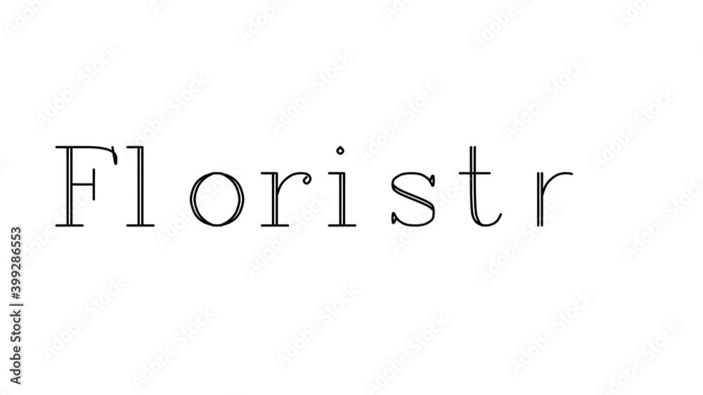 Floristry Animated Handwriting Text in Serif Fonts and Weights Stock ...