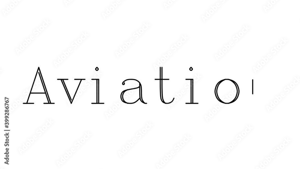 Aviation Animated Handwriting Text in Serif Fonts and Weights Stock ...