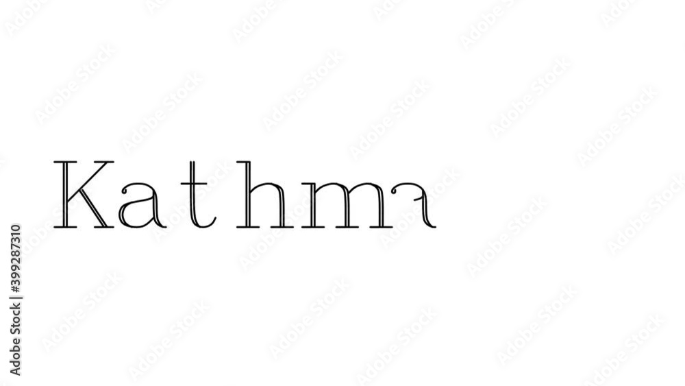 Kathmandu Animated Handwriting Text in Serif Fonts and Weights Stock ...