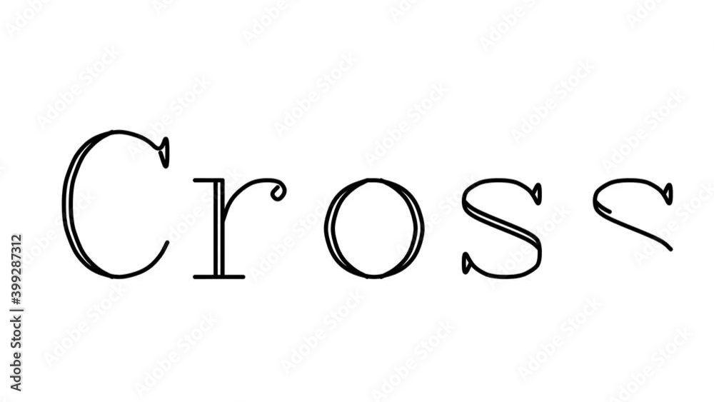 Cross Animated Handwriting Text in Serif Fonts and Weights Stock Video ...
