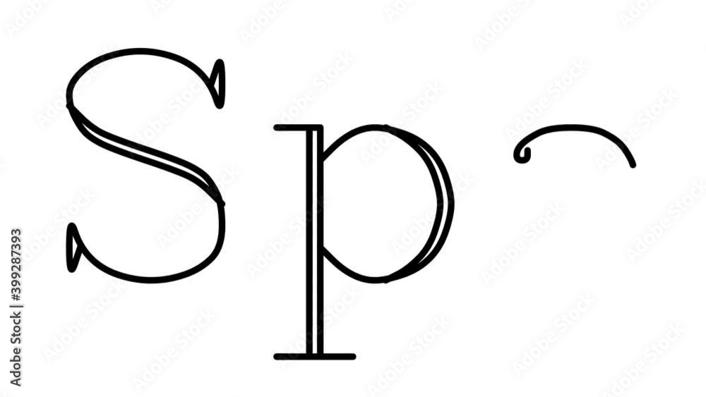Spa Animated Handwriting Text in Serif Fonts and Weights Stock Video ...