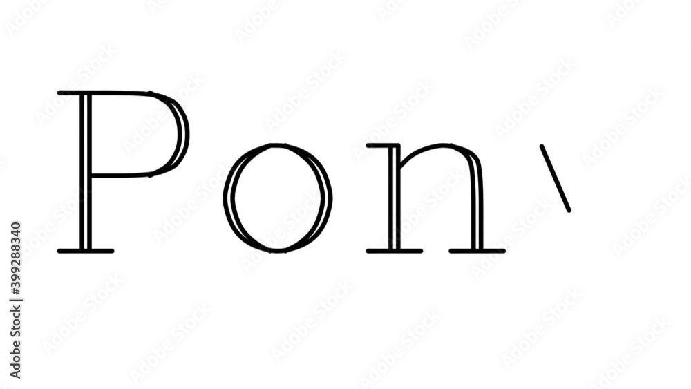 Pony Animated Handwriting Text in Serif Fonts and Weights Stock Video ...