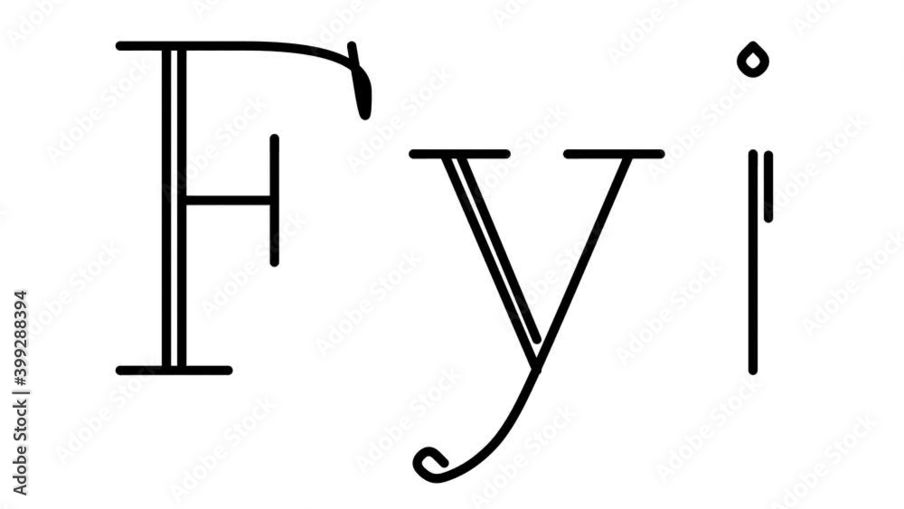 Fyi Animated Handwriting Text in Serif Fonts and Weights Stock ビデオ ...