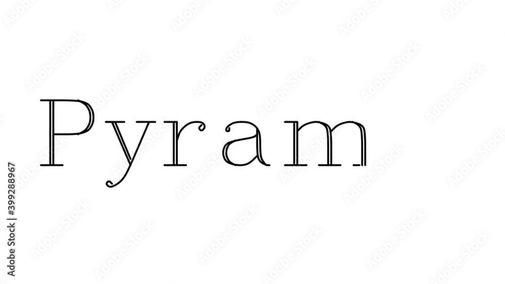 Pyramid Animated Handwriting Text in Serif Fonts and Weights Stock ...