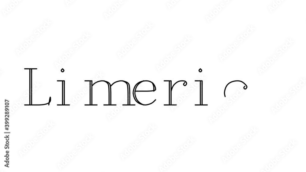 Limerick Animated Handwriting Text in Serif Fonts and Weights Stock ビデオ ...