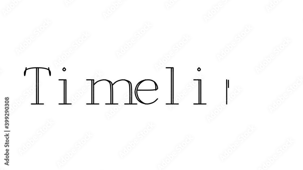 Timeline Animated Handwriting Text in Serif Fonts and Weights Stock ...
