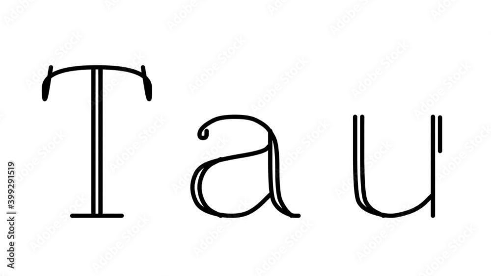 Tau Animated Handwriting Text in Serif Fonts and Weights Stock ビデオ ...