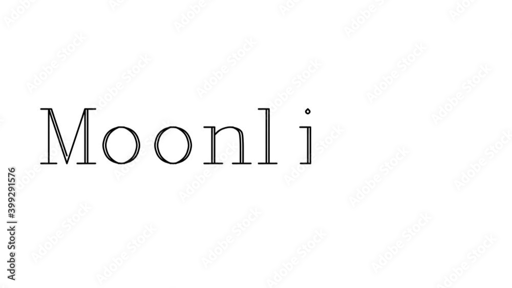 Moonlight Animated Handwriting Text in Serif Fonts and Weights Stock ...