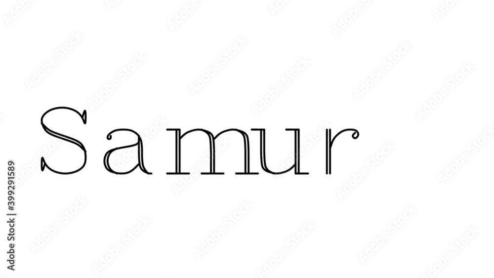 Samurai Animated Handwriting Text in Serif Fonts and Weights Stock ...