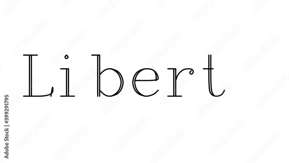 Liberty Animated Handwriting Text in Serif Fonts and Weights Stock ビデオ ...