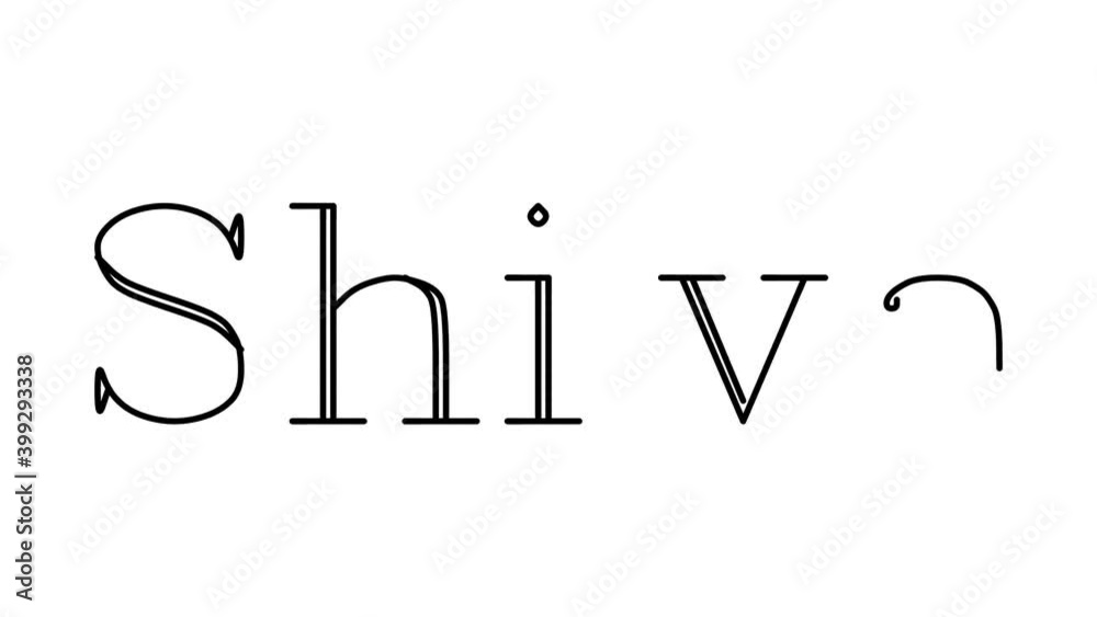 Shiva Animated Handwriting Text in Serif Fonts and Weights Stock ビデオ ...