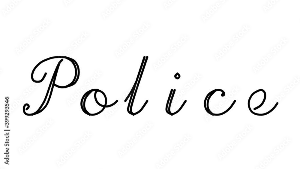 Police Decorative Handwriting Animation in Six Cursive and Gothic Fonts ...