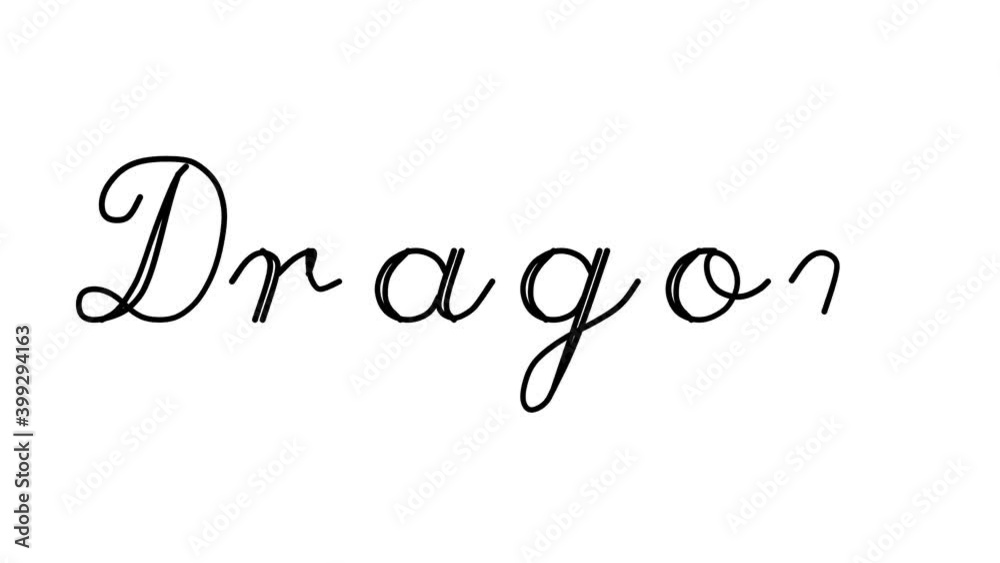 Dragon Decorative Handwriting Animation in Six Cursive and Gothic Fonts ...