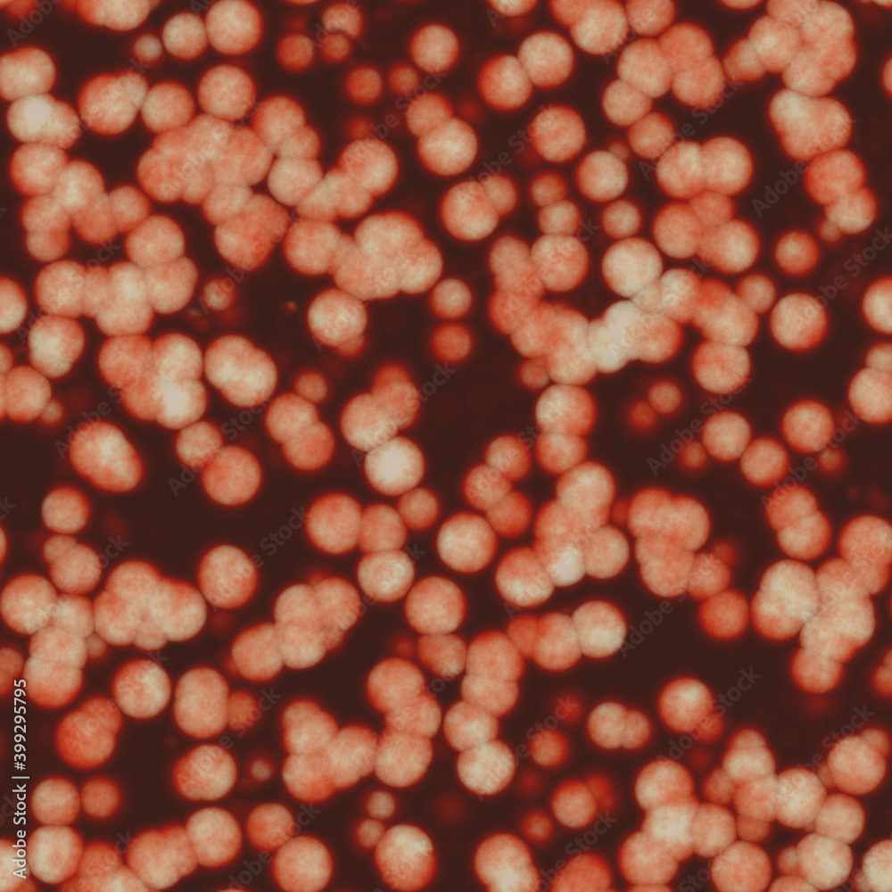 Cells under microscope. Science texture. Seamless medical illustration ...