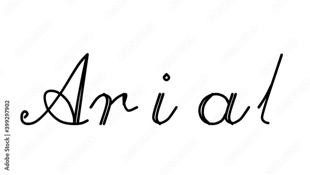 Arial Decorative Handwriting Animation in Six Cursive and Gothic Fonts ...
