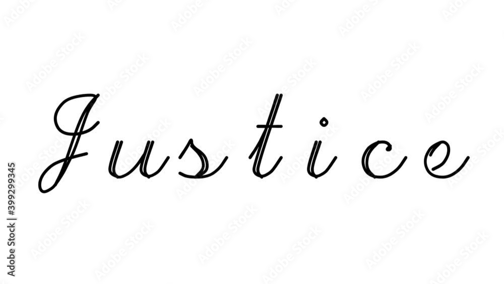 Justice Decorative Handwriting Animation in Six Cursive and Gothic ...